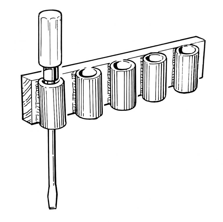 Simple Tool Rack made from Garden Hose Sections - Model Airplane News